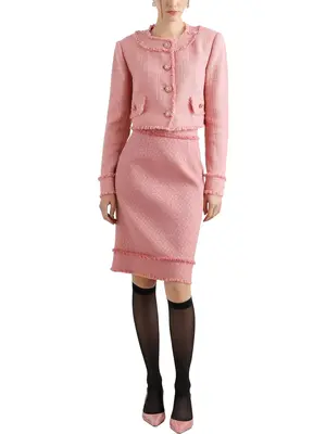 Dolce & Gabbana Short Raschel Tweed Jacket Multicolor