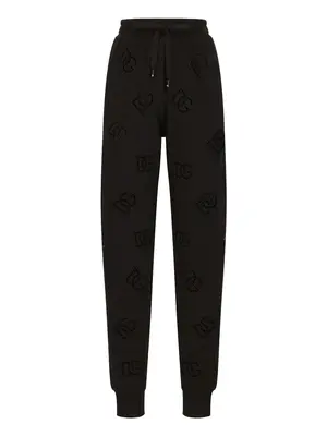 Dolce & Gabbana Logo-embroidered Drawstring-waistband Track Pants - Black