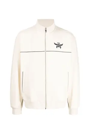 Mcm Essential Logo-embroidered Track Jacket - Neutrals