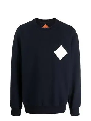 Mcm Logo-appliqué Bouclé Sweatshirt - Blue