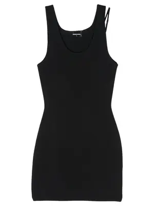 Dsquared2 Logo Plaque Mini Dress - Black