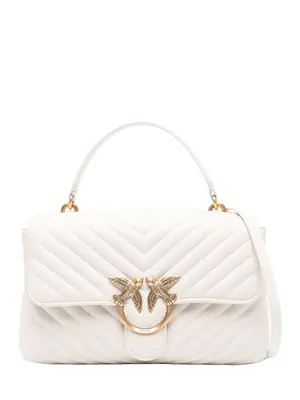 Pinko Love One Quilted Shoulder Bag - Neutrals