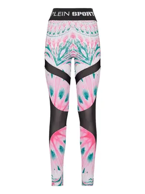 PLEIN SPORT Logo-waistband Jogging Leggings - Pink