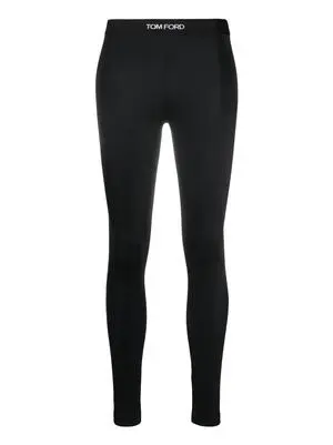 TOM FORD Logo-waistband Leggings - Black