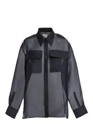 Khaite The Missa Semi-sheer Shirt - Black