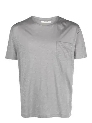 Zadig&Voltaire Stockholm Flocked-skull Cotton T-shirt - Grey