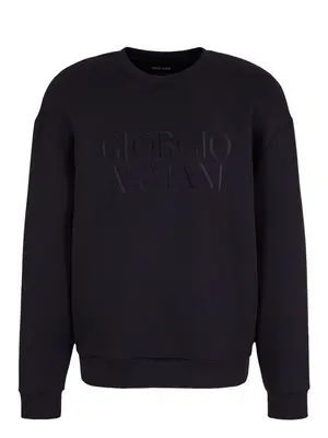 Giorgio Armani Logo-embroidered Jumper - Blue