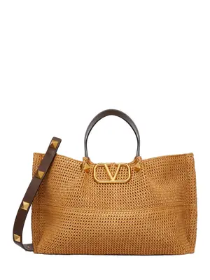 VALENTINO Valentino Garavani Raffia Tote
