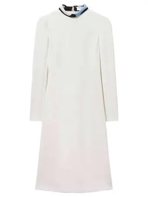 Emilio Pucci Contrast-collar Midi Dress - White
