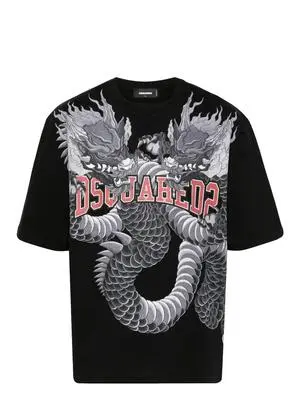 Dsquared2 Logo-print Cotton T-shirt - Black
