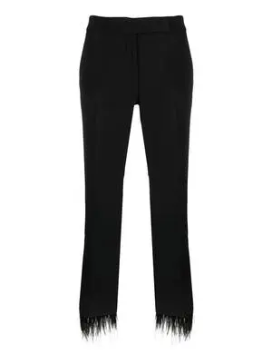 Michael Kors Feather-trim Trousers - Black