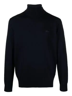 Lacoste Logo-patch Wool Jumper - Blue