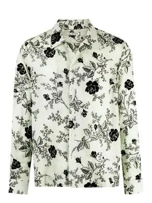 BODE Sweetunia-print Flocked Shirt