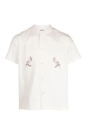 BODE Embroidered Short-sleeve Shirt - White