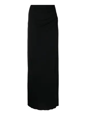 Magda Butrym Plunge-detail Maxi Skirt - Black