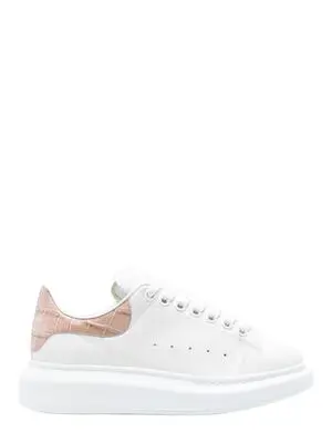 Alexander McQueen Oversized Crocodile-embossed Sneakers - White