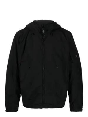 C.P. COMPANY Flatt Nylon Hooded Jacket - Black