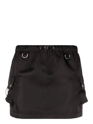 Coperni Drawstring Cargo Miniskirt - Black