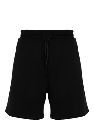 MSGM MSGM Logo-Print Track Shorts Black