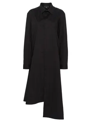 Y3 Asymmetric Shirt Dress - Black