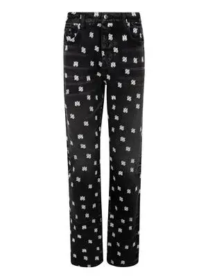 Amiri Paisley-print Straight-leg Jeans - Black