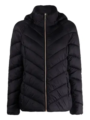 Michael Kors Chevron-quilted Puffer Jacket - Black