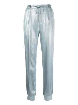 Ralph Lauren Metallic Slim-cut Trousers - Blue