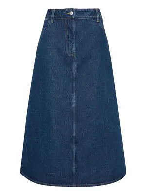 STUDIO NICHOLSON Studio Nicholson Baringo Denim Midi Skirt
