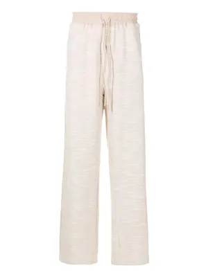AMIR SLAMA Textured Track Pants - Neutrals