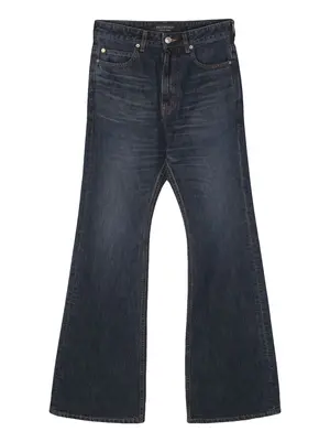 Balenciaga High-waisted Bootcut Jeans - Blue