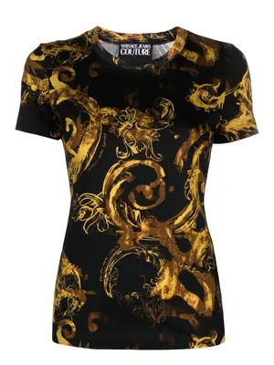 Versace Watercolour Couture T-shirt - Black