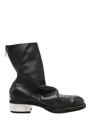 Guidi Round-toe Leather Boots - Black
