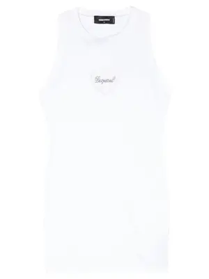 Dsquared2 Logo-embellished Mini Dress - White