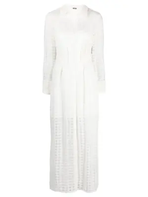 Cult Gaia Pernille Checked Maxi Dress - White