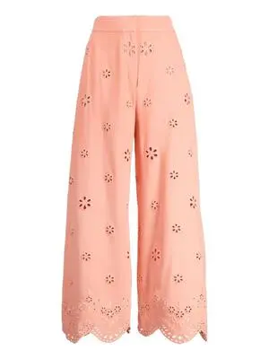 ELIE SAAB Elie Saab Cropped Trousers With Broderie Anglaise