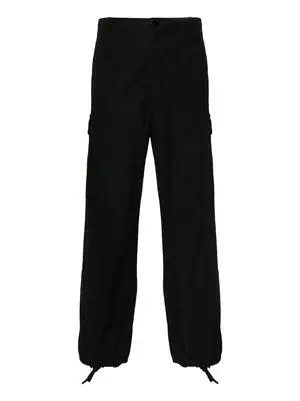 Kenzo Cotton Cargo Trousers - Black