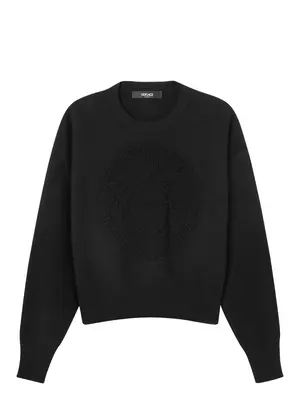 Versace Medusa Towel Sweater - Black