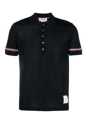 Thom Browne Rwb-stripe Polo Shirt - Blue