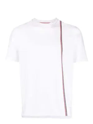 Thom Browne Rwb Stripe Cotton T-shirt - White