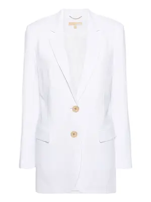 Michael Kors Crepe-texture Blazer - White