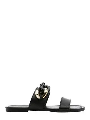 See By Chloé Chain-detail Leather Sandals - Black