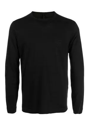 Transit Long-sleeve Wool T-shirt - Black