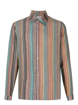 AMIR SLAMA Striped Jacquard Cotton Shirt