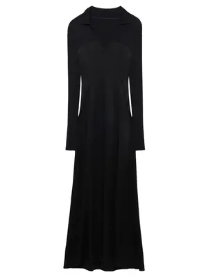 Simkhai Jonny Spread-collar Gown - Black