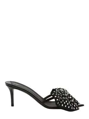 GIUSEPPE ZANOTTI 70mm Intriigo Alexandrine Sandals - Black