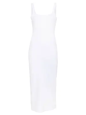 Chloé Ruffled Stretch-cotton Dress - White