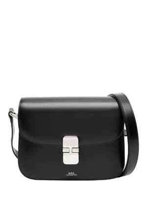 A.p.c. Small Grace Leather Bag - Black