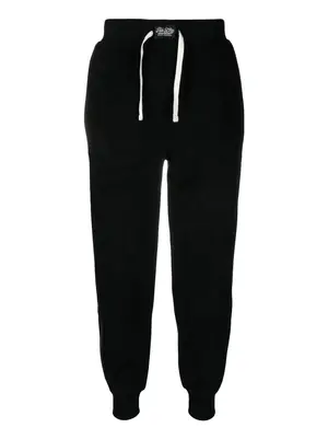Polo Ralph Lauren Embroidered-logo Fleece Trousers - Black