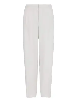 Giorgio Armani High-waisted Tapered Trousers - White