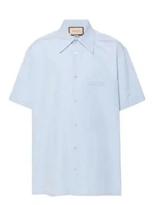 Gucci Logo-embossed Shirt - Blue